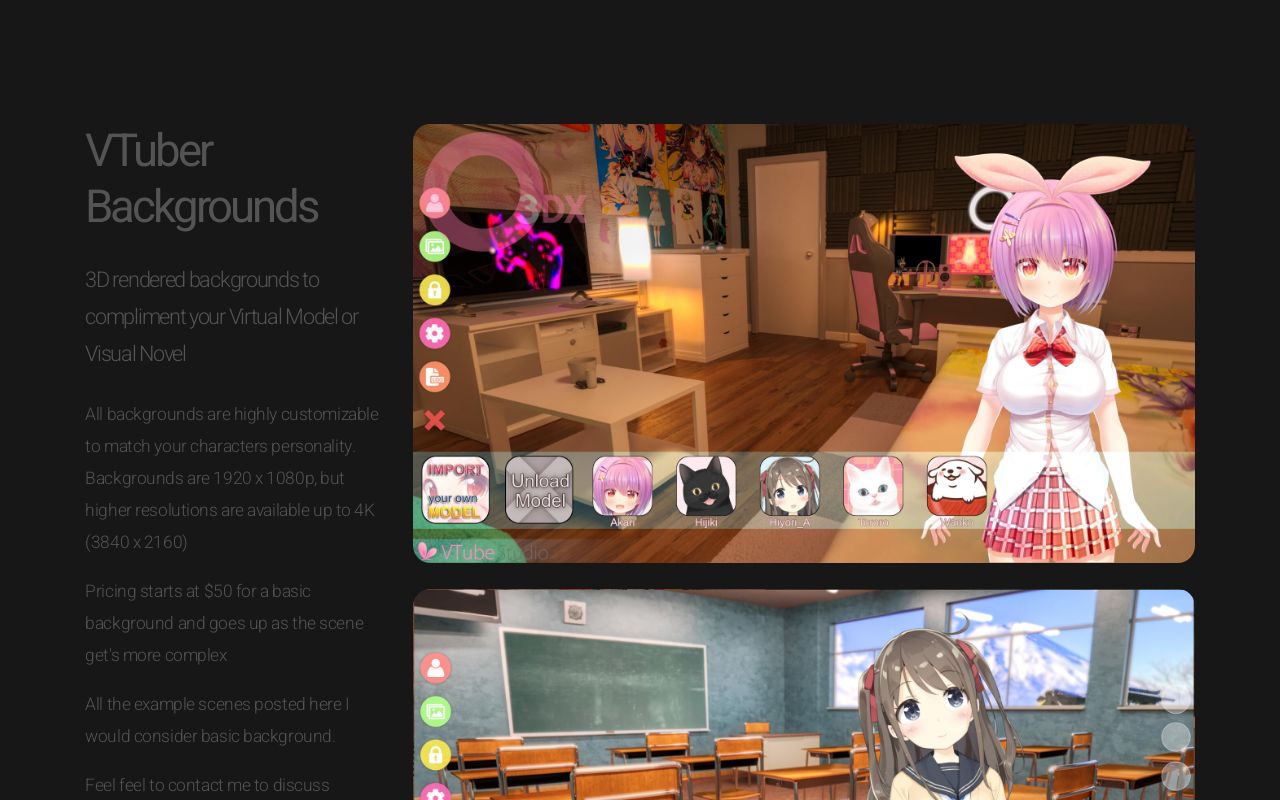 VTuber 3D Rendered Backgrounds by Olympus Studios